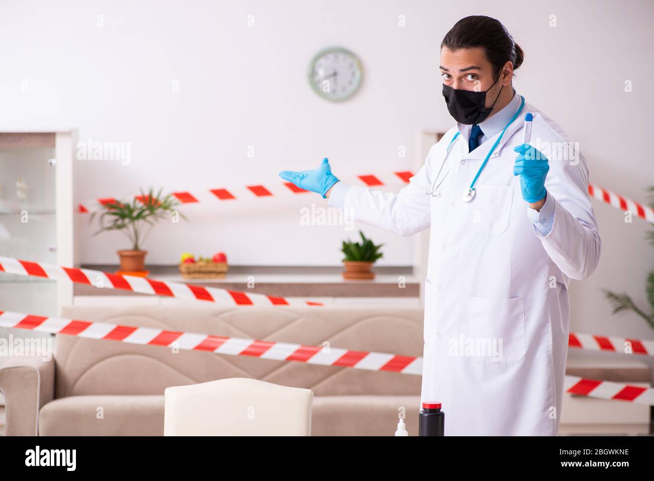 Doctor in virology concept at the home Stock Photo - Alamy