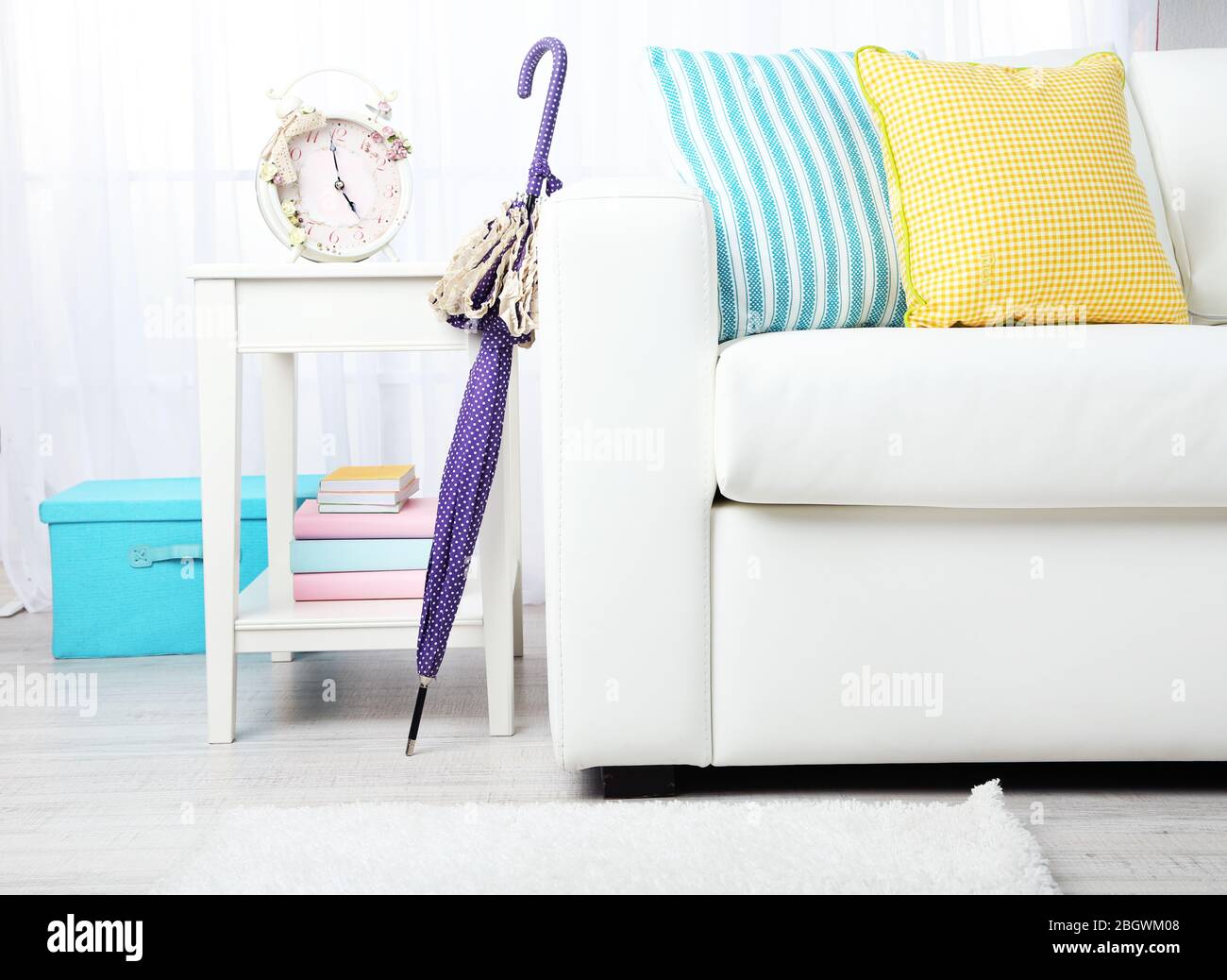 Umbrella in home interior close-up Stock Photo - Alamy