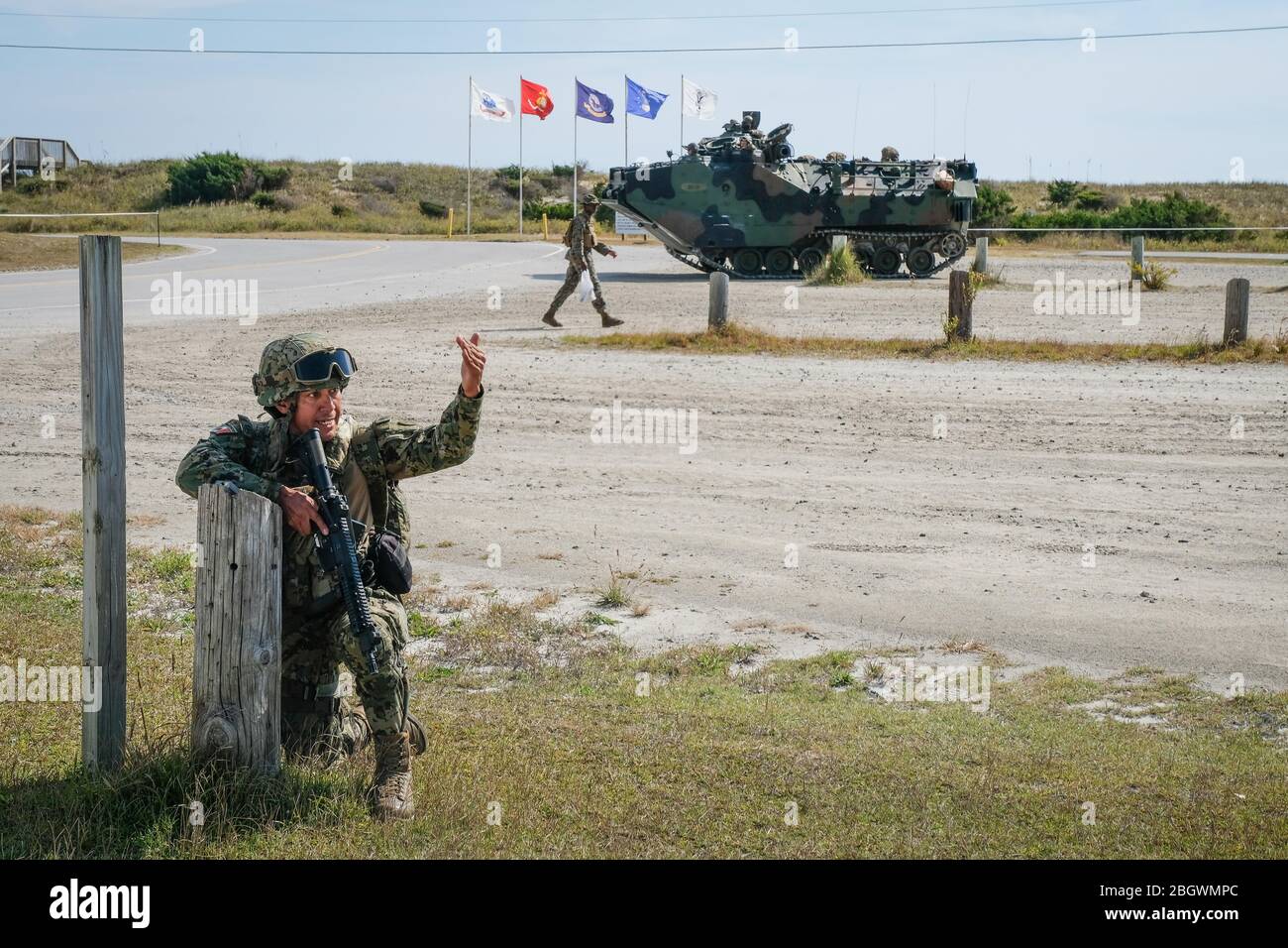 JACKSONVILLE, USA - OCTOBER 22: Mexican soldiers training during the ...