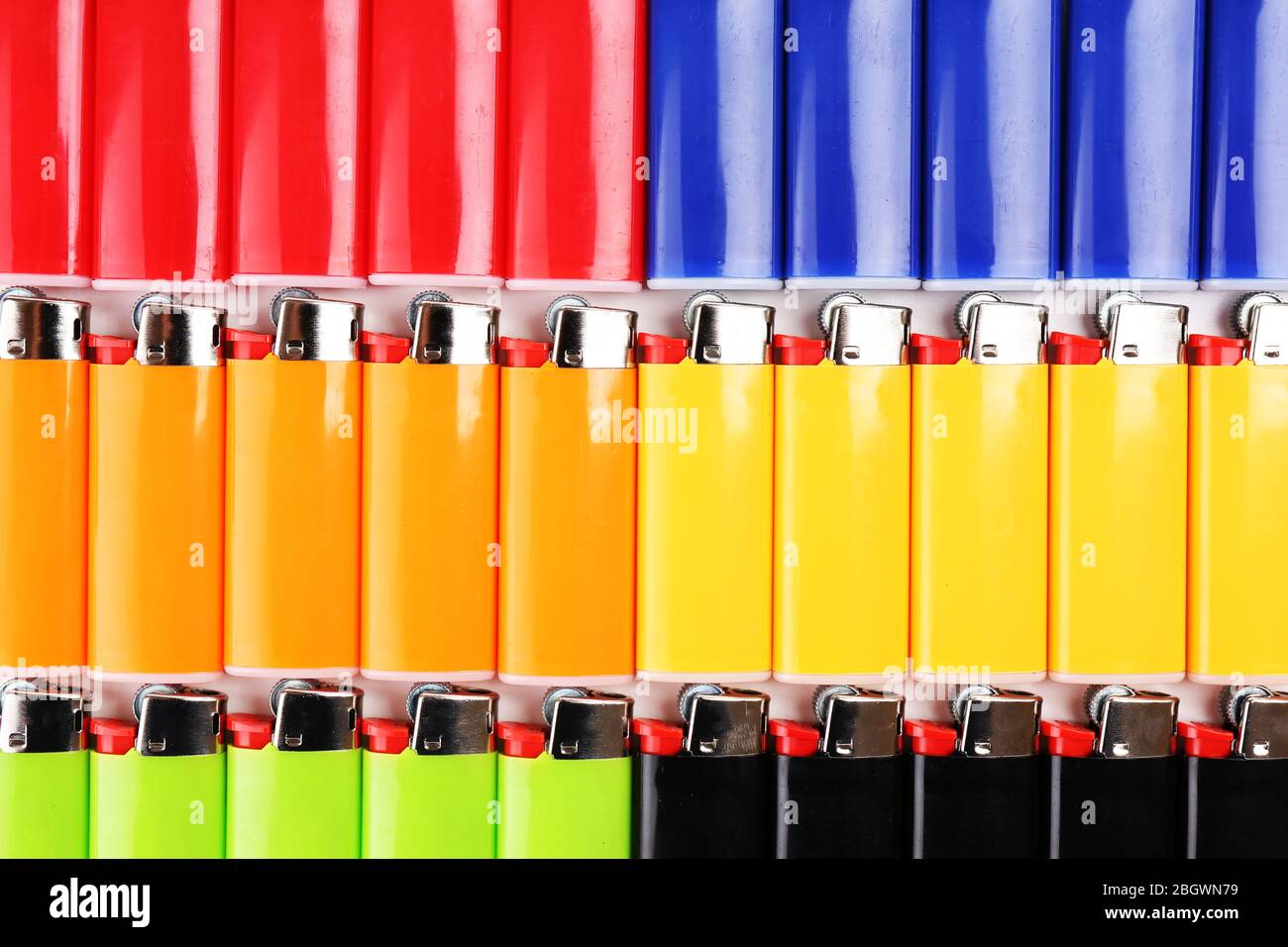 Colorful lighters close-up Stock Photo - Alamy