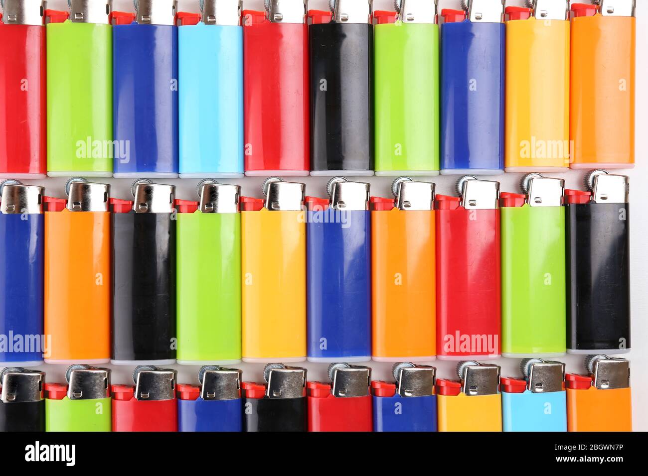 Colorful lighters close-up Stock Photo - Alamy
