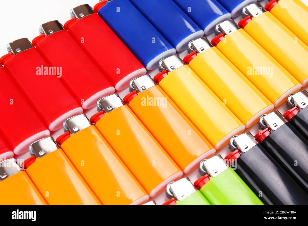 Colorful lighters close-up Stock Photo - Alamy
