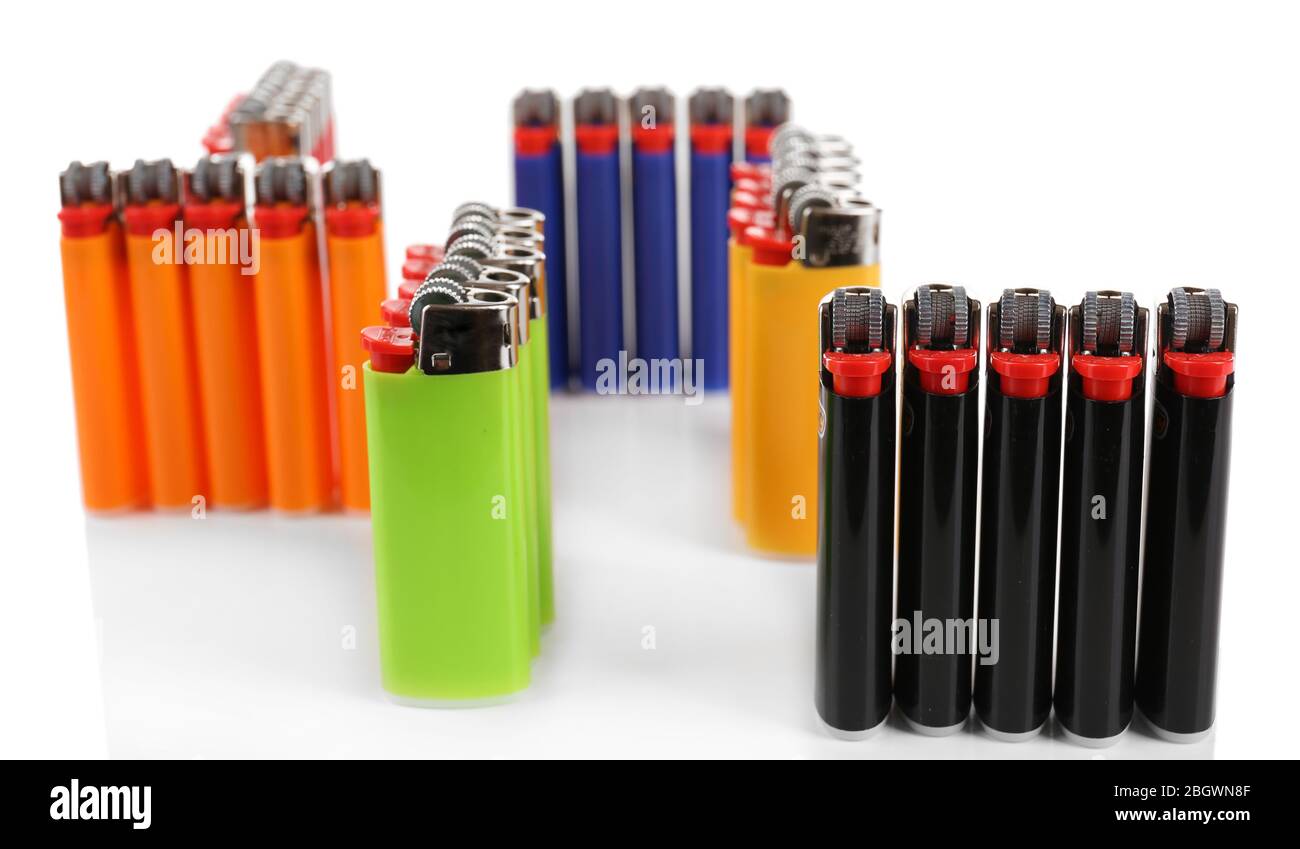 Pile of lighters Cut Out Stock Images & Pictures - Alamy