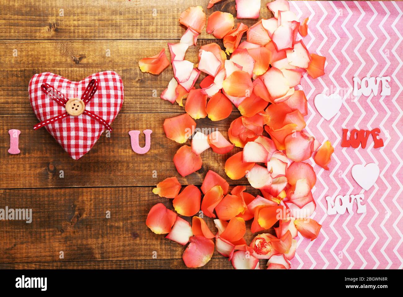 Beautiful romantic background on Valentines Day close-up Stock Photo ...
