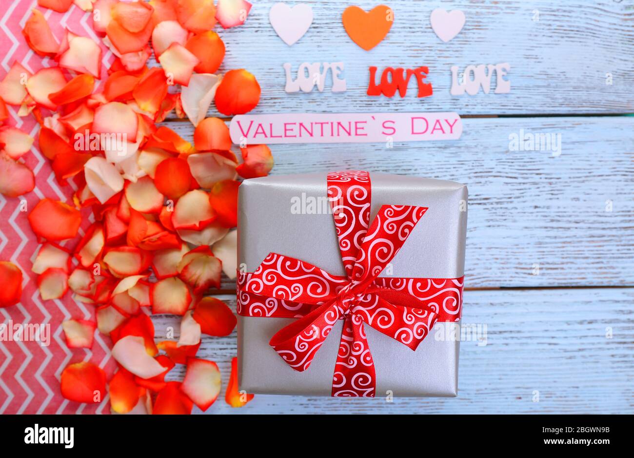 Beautiful romantic background on Valentines Day close-up Stock Photo ...