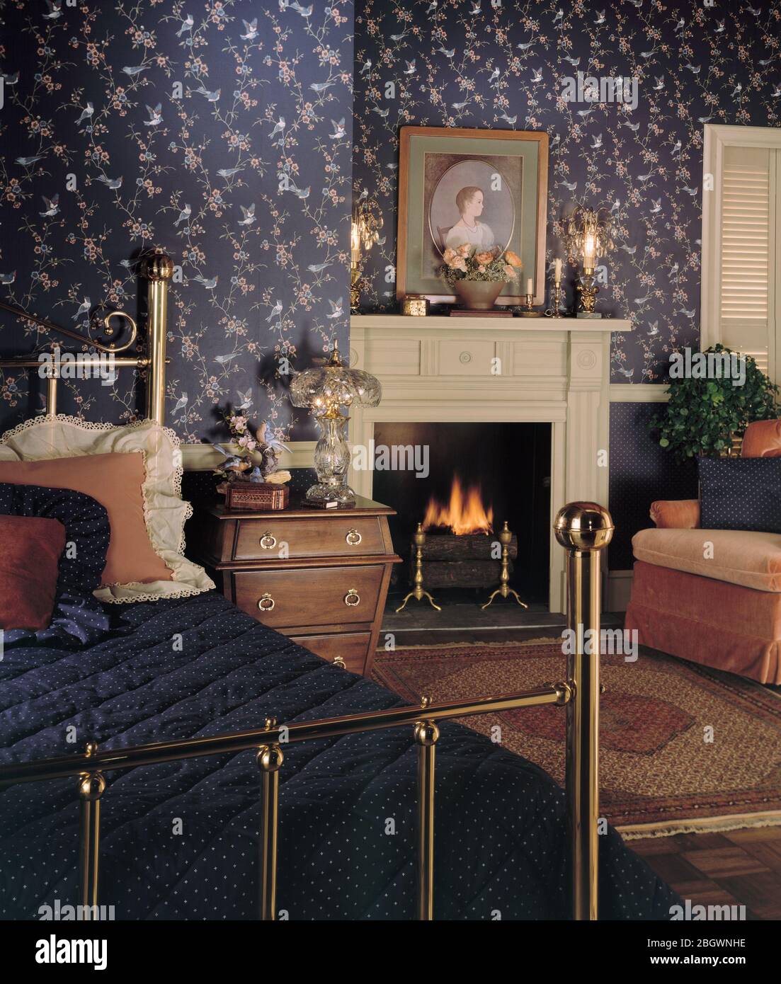 1980s wallpaper living room hi-res stock photography and images - Alamy