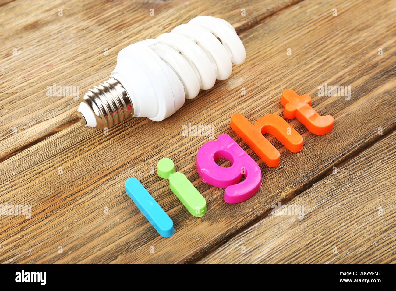 Light bulb letters alphabet hi-res stock photography and images - Alamy