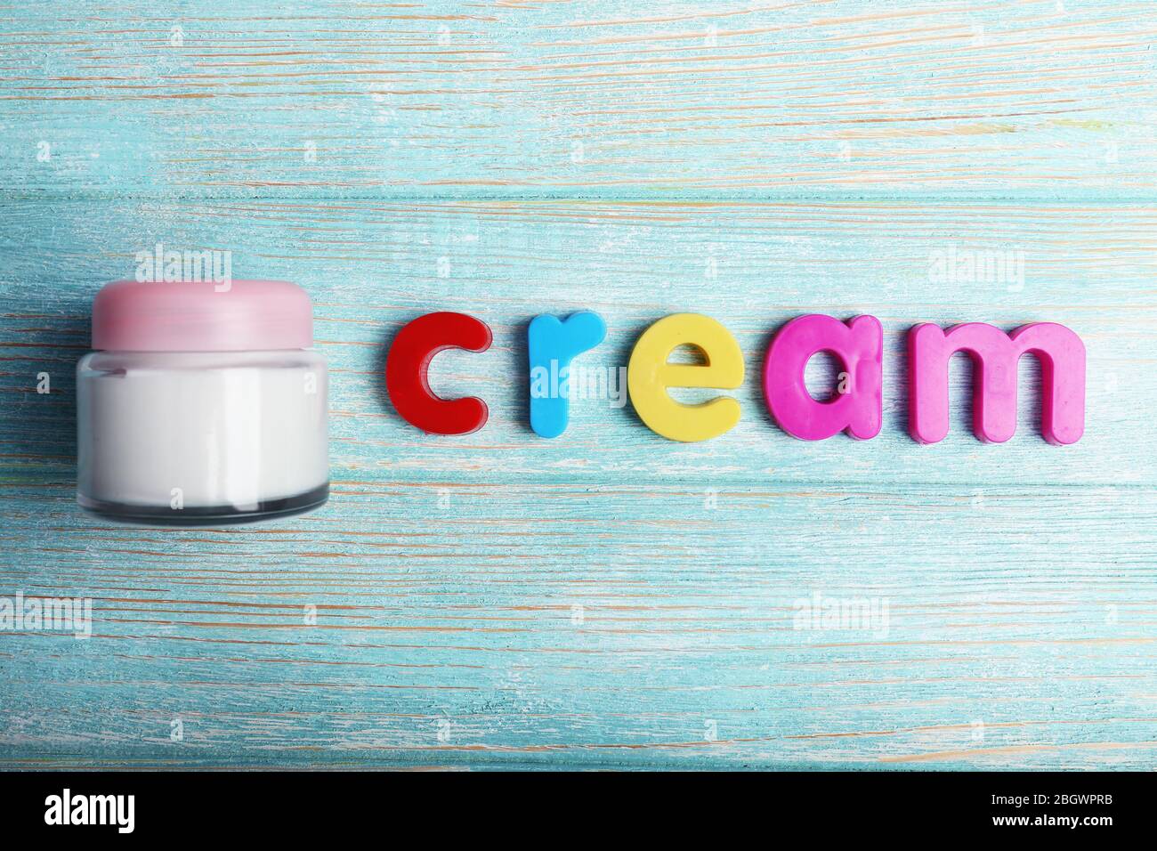 Cream word hi-res stock photography and images - Alamy