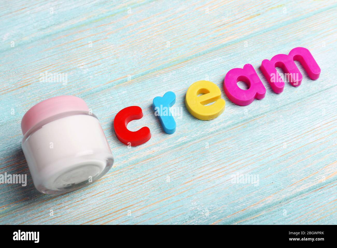Cream word hi-res stock photography and images - Alamy