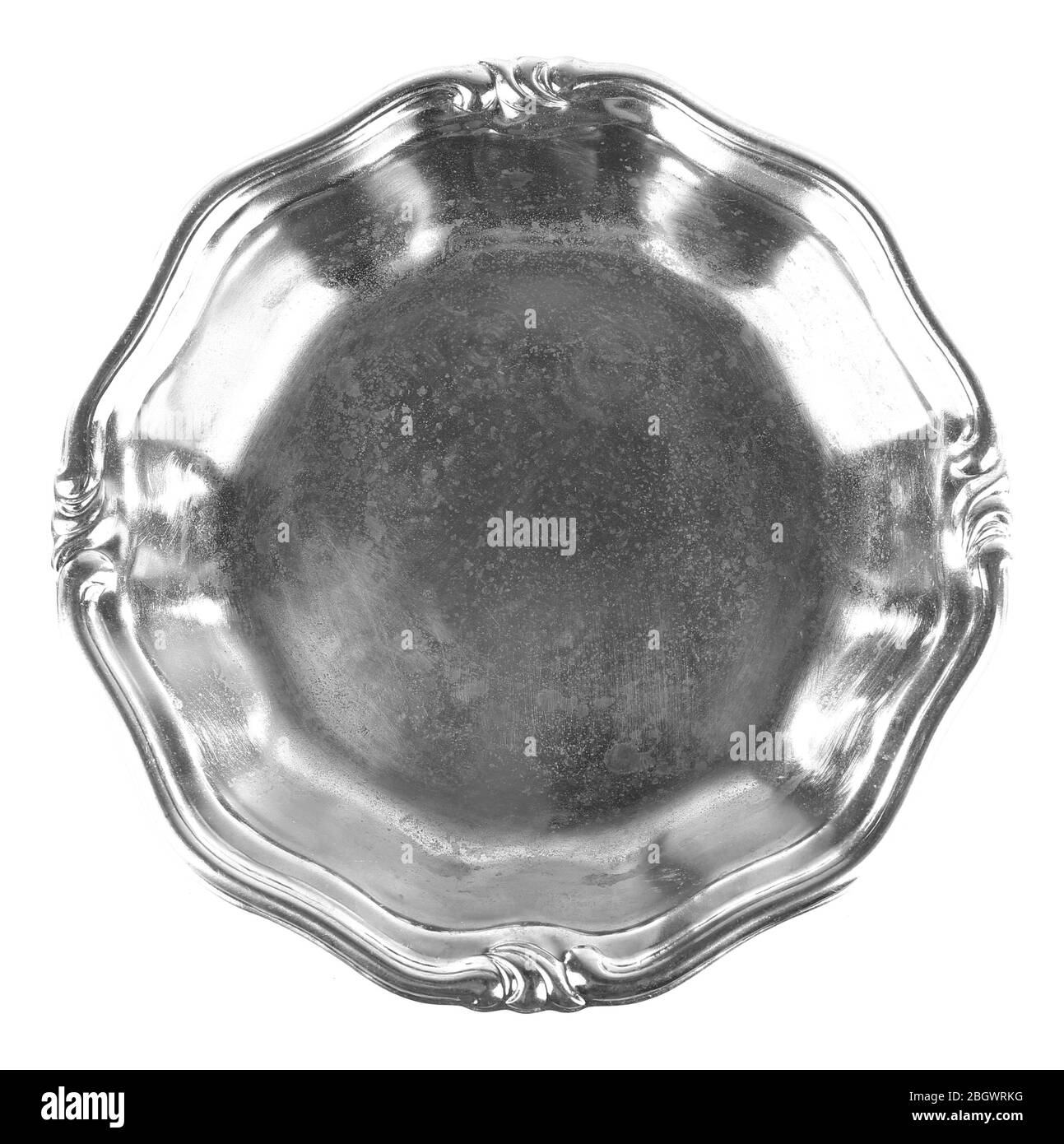 Metal plate isolated on white Stock Photo - Alamy