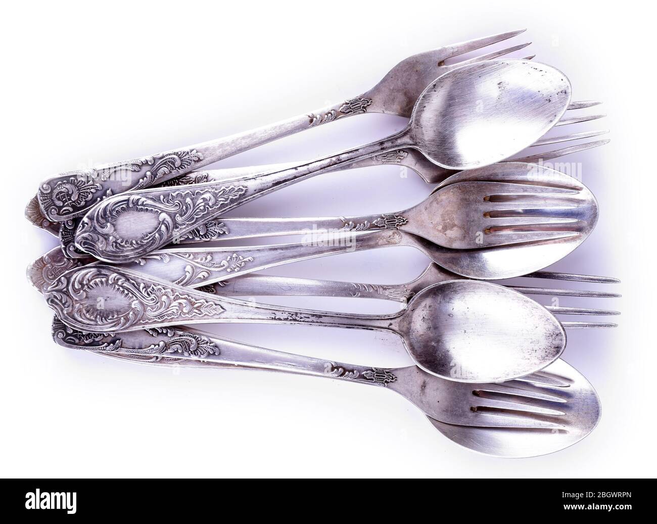 Tableware isolated on white Stock Photo - Alamy