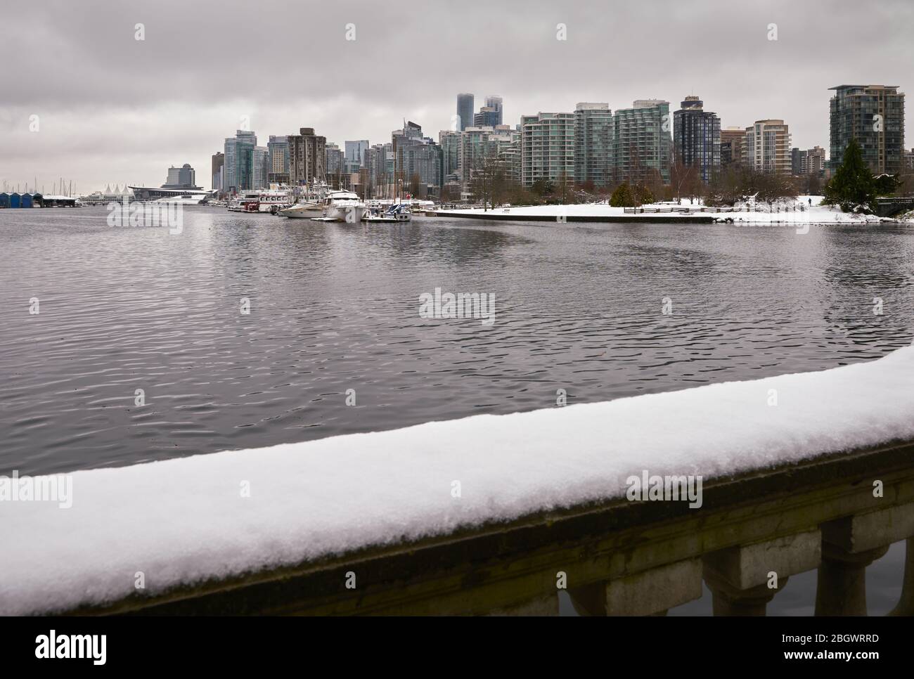 Stanley Park Coal Harbor Winter Stock Photo - Alamy