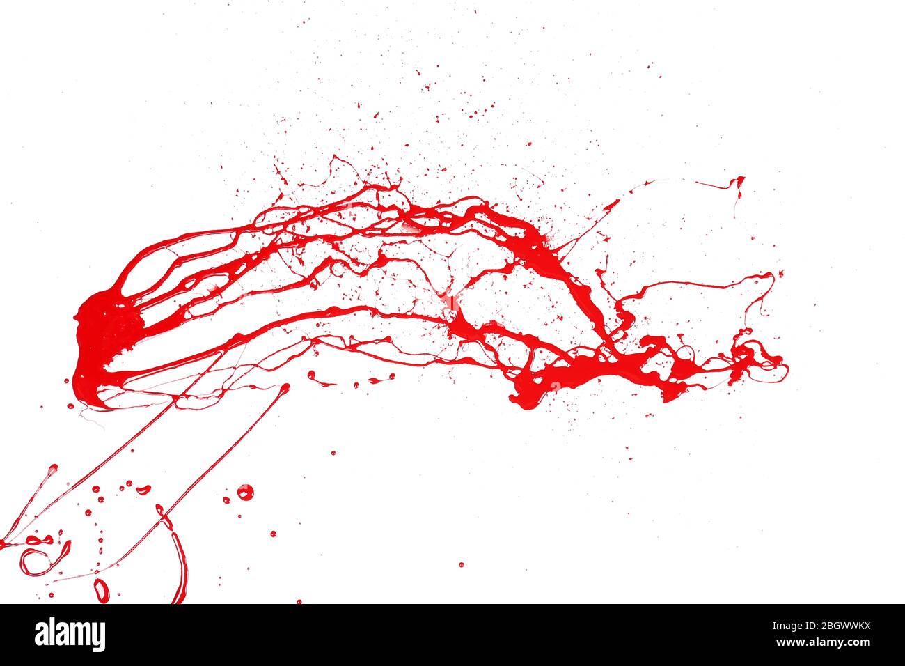 Splash of red paint isolated on white Stock Photo - Alamy