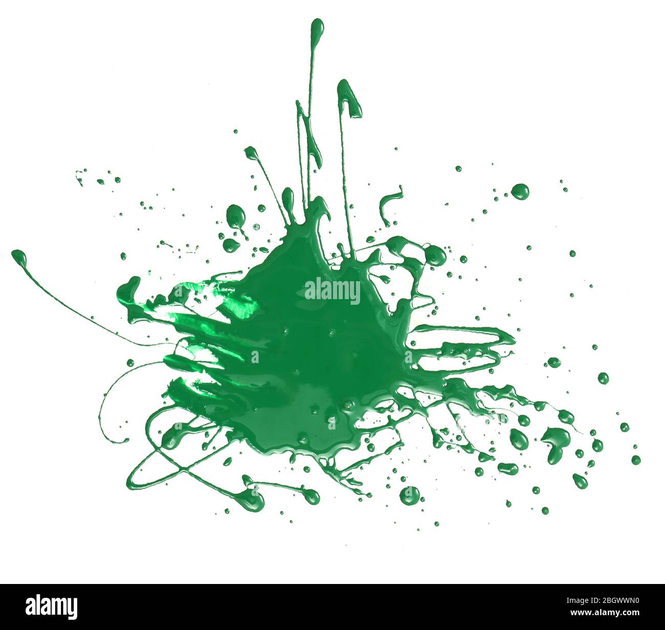Splash of green paint Cut Out Stock Images & Pictures - Alamy