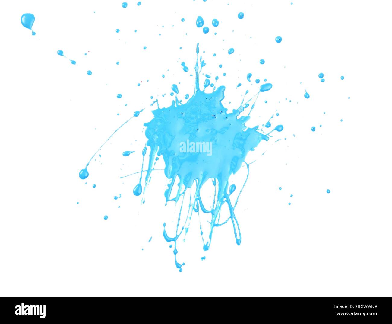 Splash of blue paint isolated on white Stock Photo - Alamy