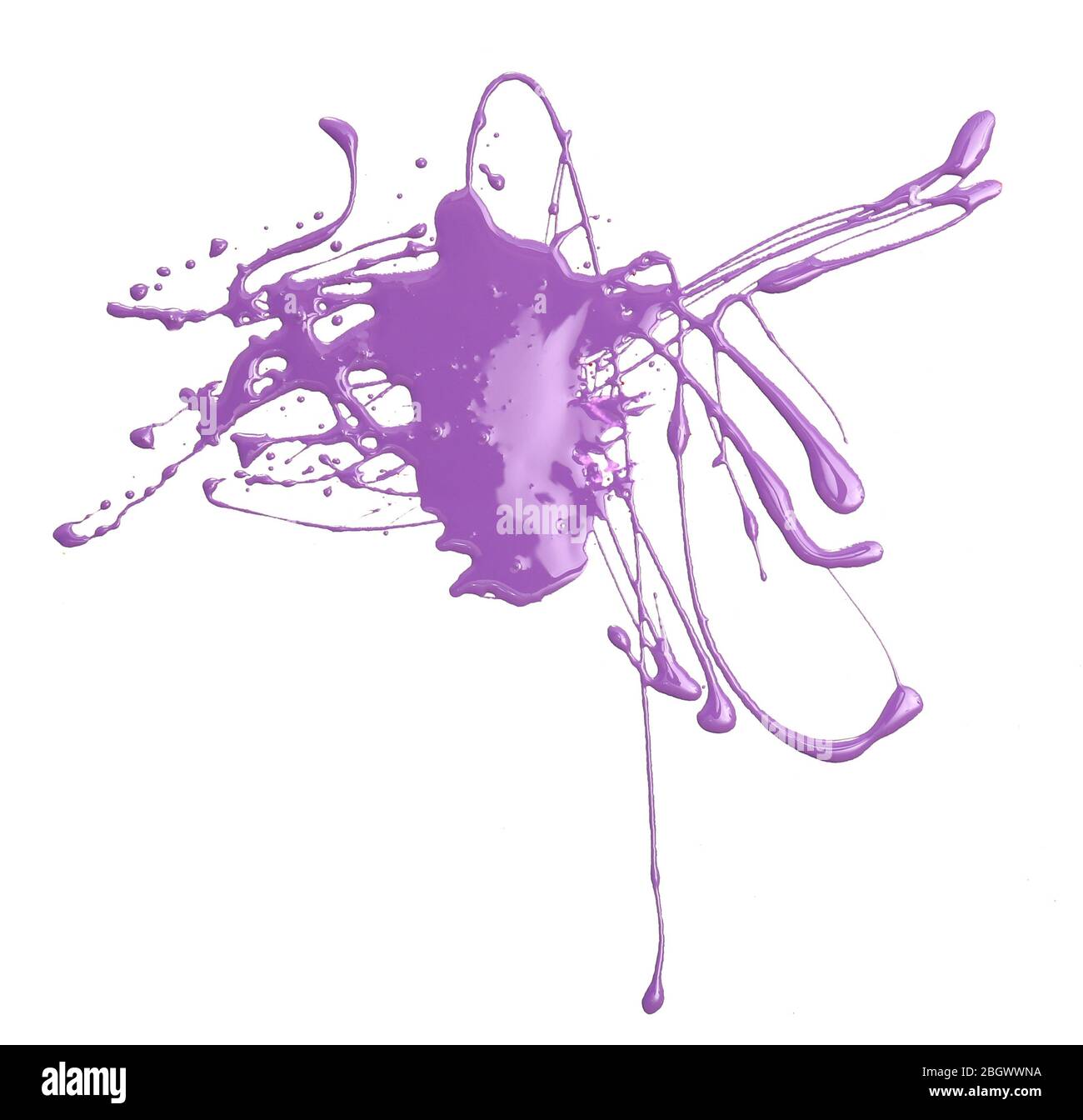Splash of purple paint isolated on white Stock Photo - Alamy
