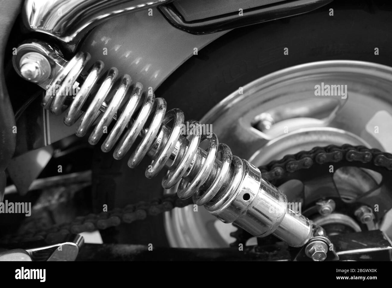 Motorcycle repair workshop Black and White Stock Photos & Images - Alamy