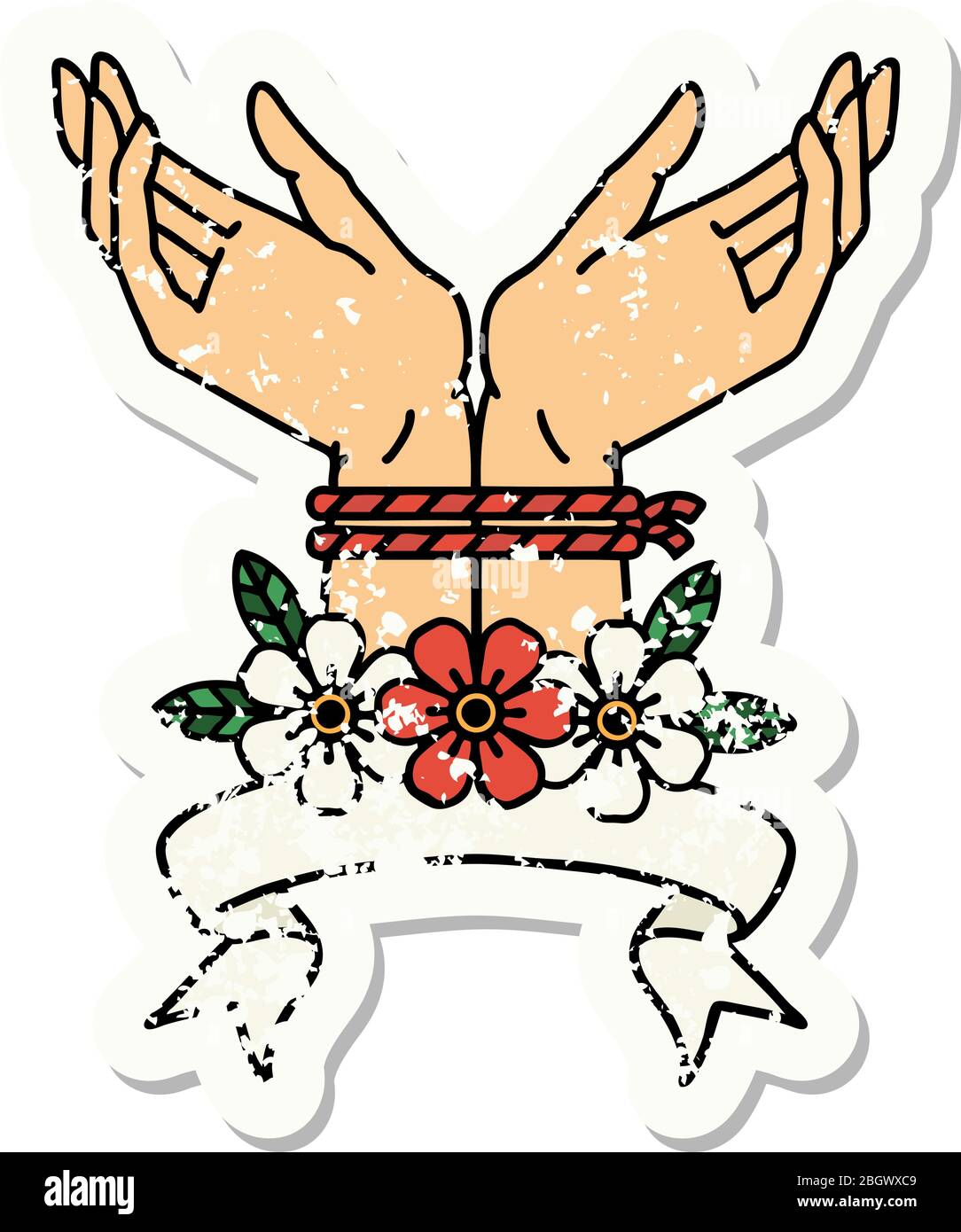 Worn old hands Cut Out Stock Images & Pictures - Alamy