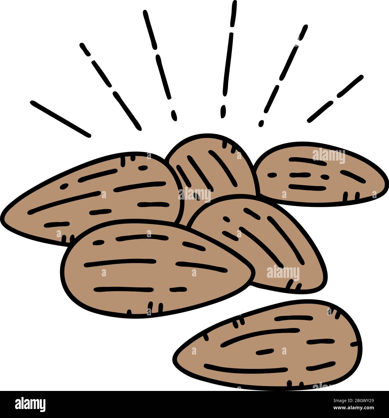 illustration of a traditional tattoo style almonds Stock Vector Image ...