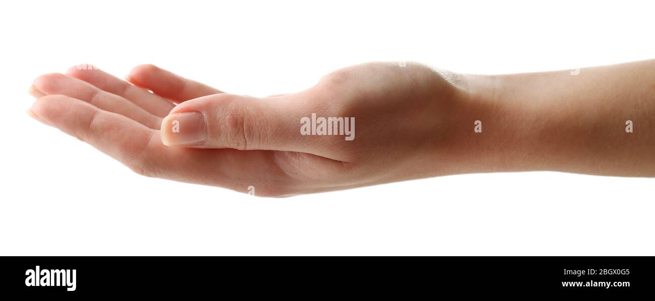 Human hand isolated on white Stock Photo - Alamy