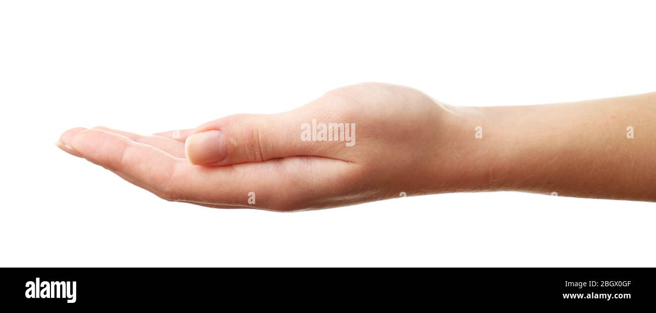 Human hand isolated on white Stock Photo - Alamy
