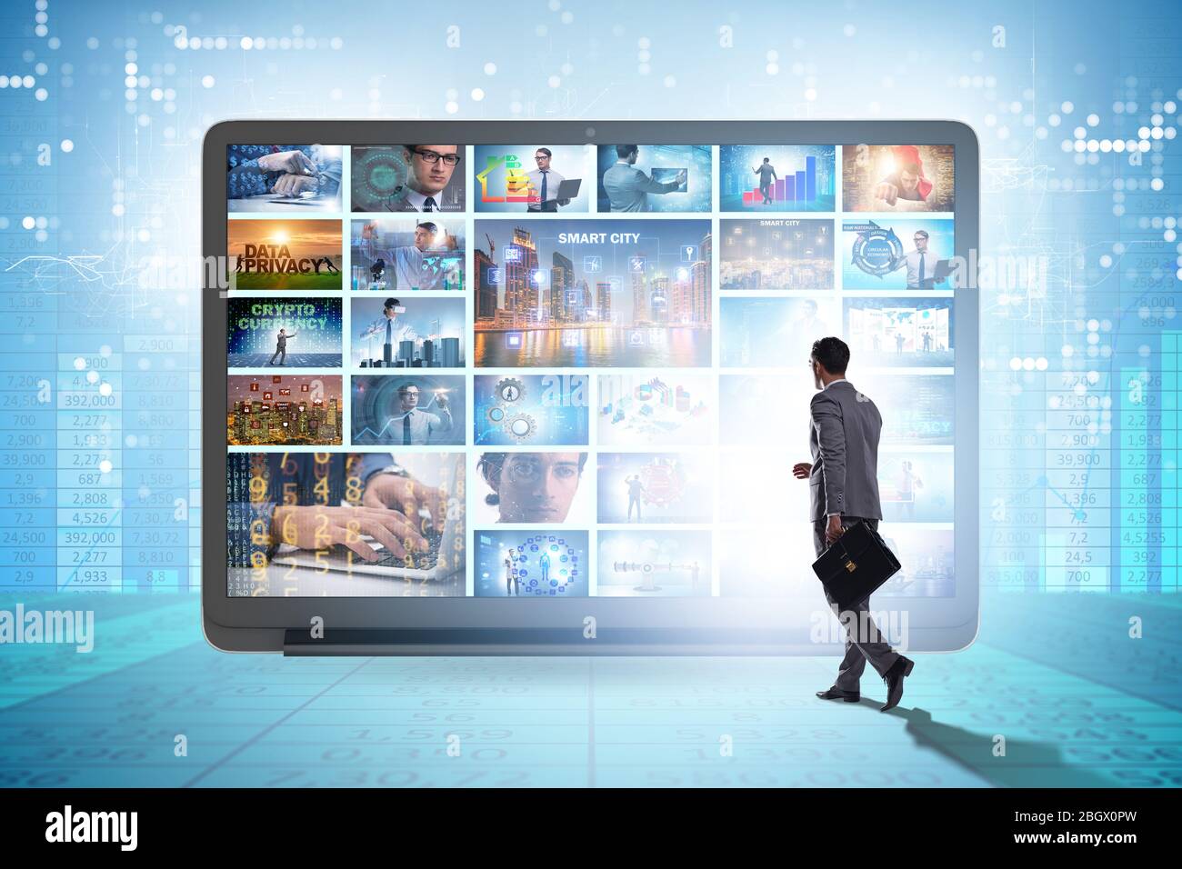 Many different images in the video streaming concept Stock Photo - Alamy