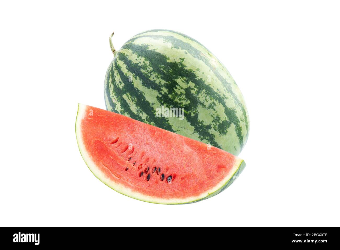 big fresh red watermelon isolated on white background Stock Photo - Alamy