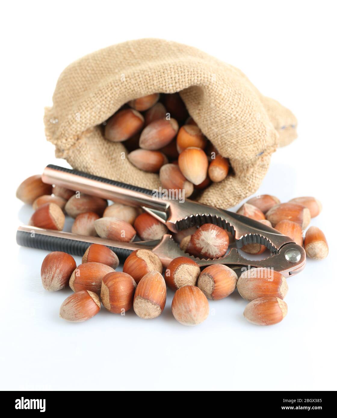 Nutcracker hazelnuts isolated on Cut Out Stock Images & Pictures - Alamy