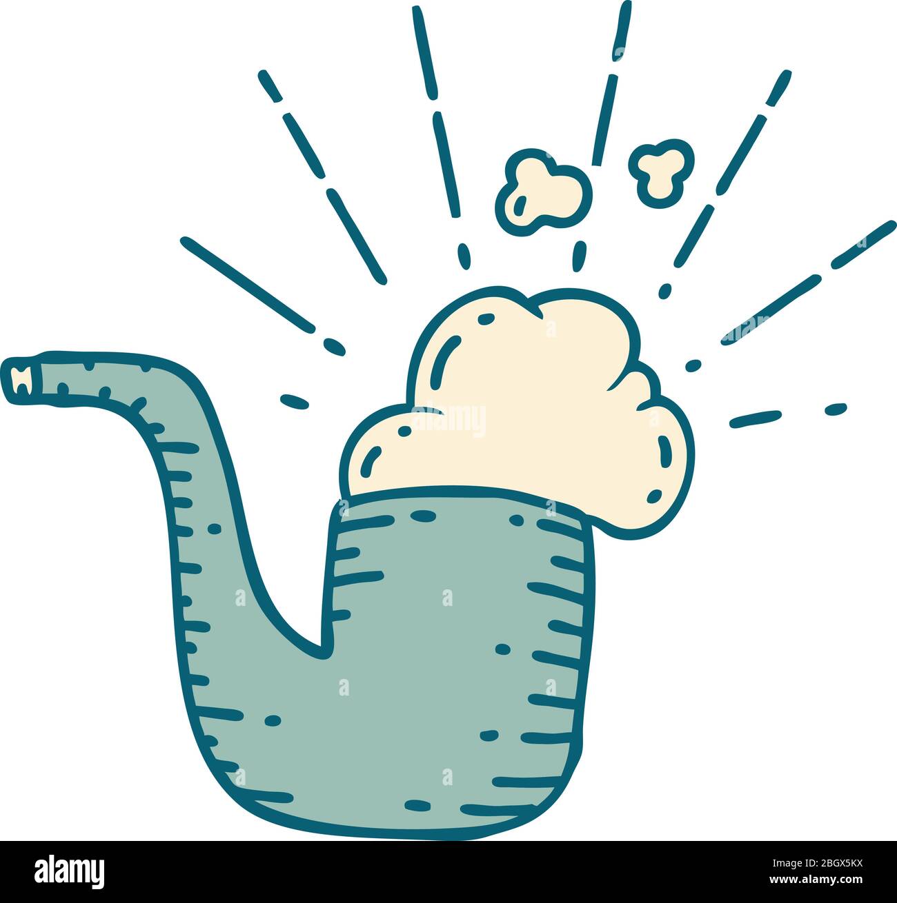 illustration of a traditional tattoo style smoking pipe Stock Vector ...