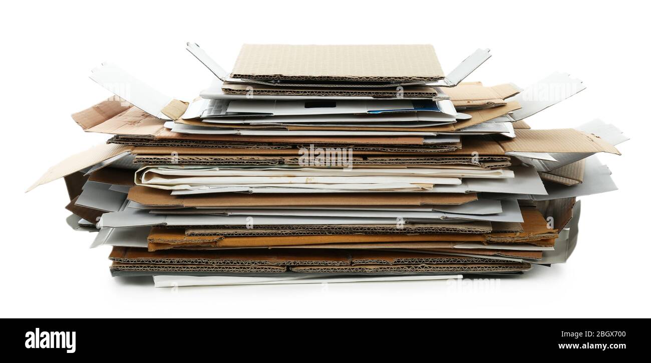 Big stack of papers, isolated on white Stock Photo - Alamy