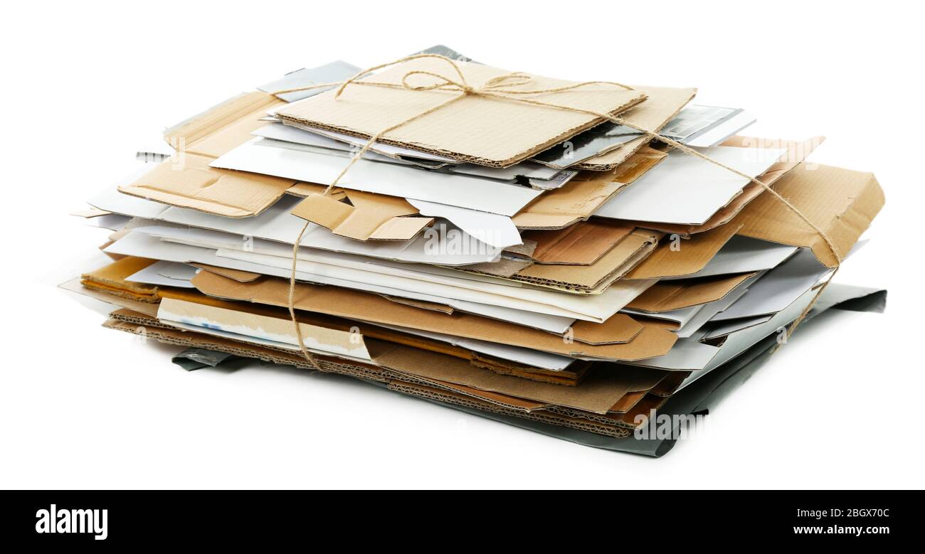 Big stack of papers, isolated on white Stock Photo - Alamy