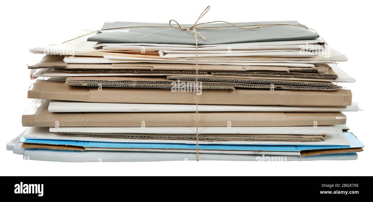 Big stack of papers, isolated on white Stock Photo - Alamy