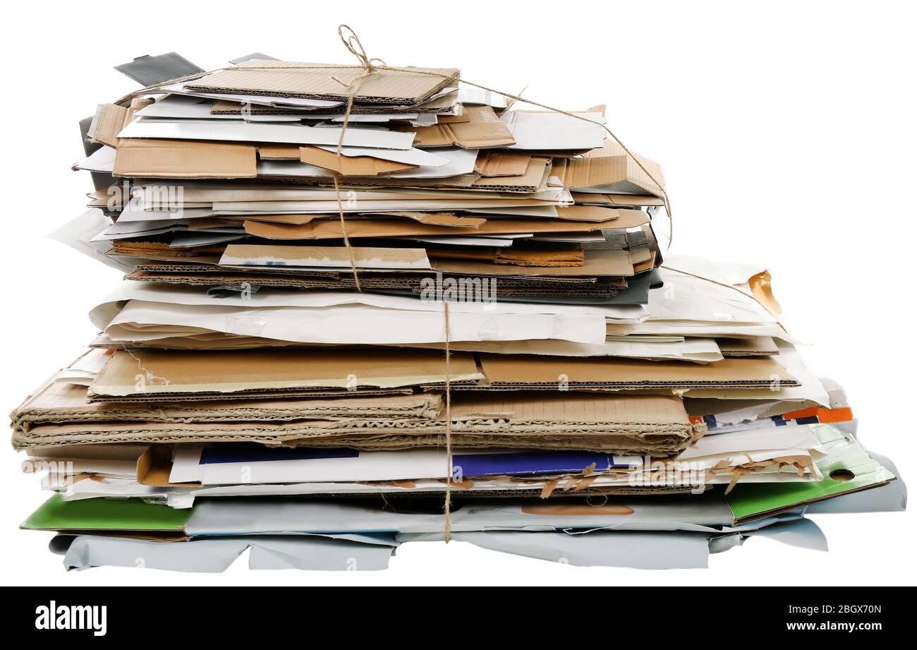 Big stack of papers, isolated on white Stock Photo - Alamy