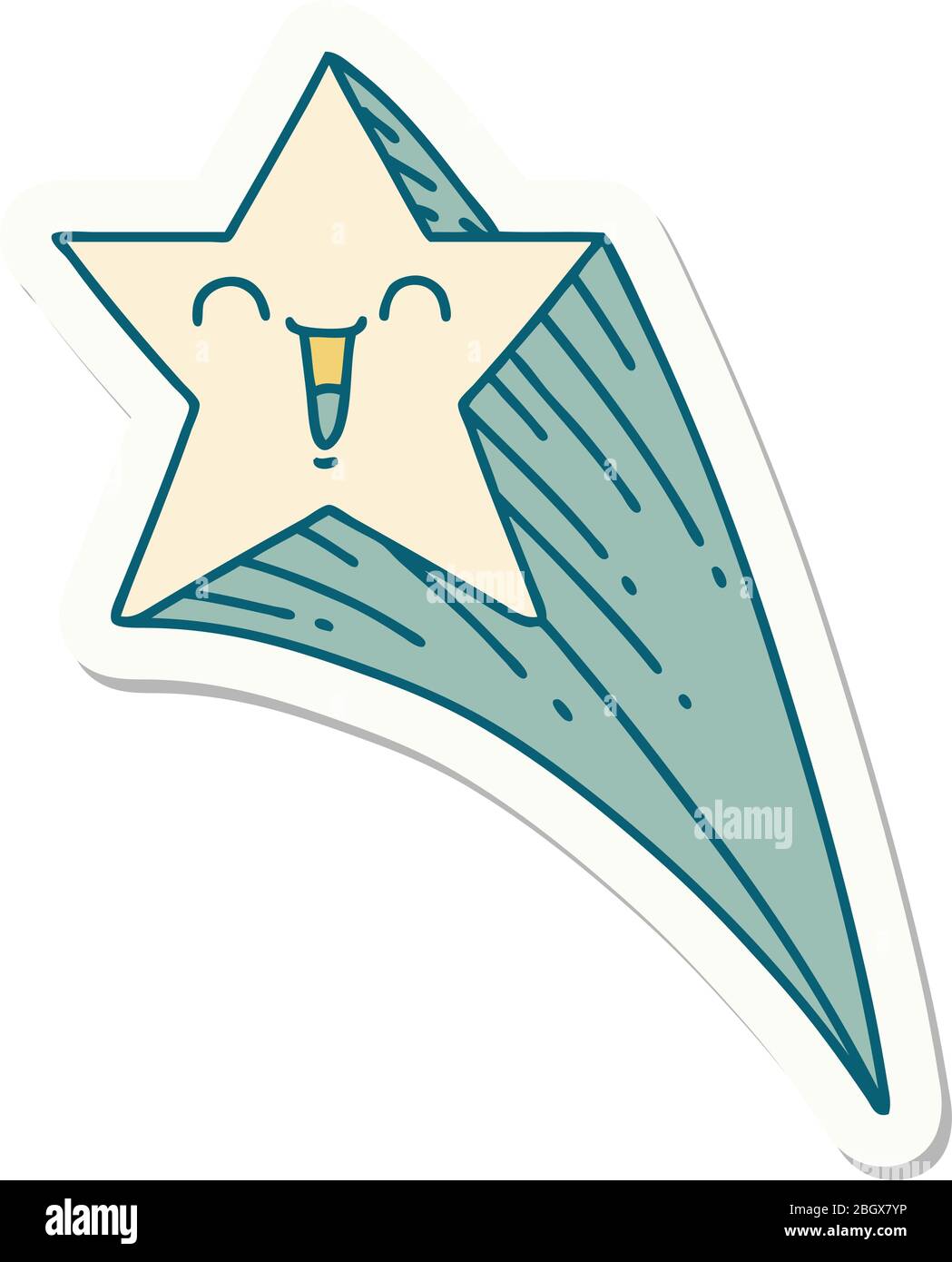 sticker of a tattoo style shooting star Stock Vector Image & Art - Alamy