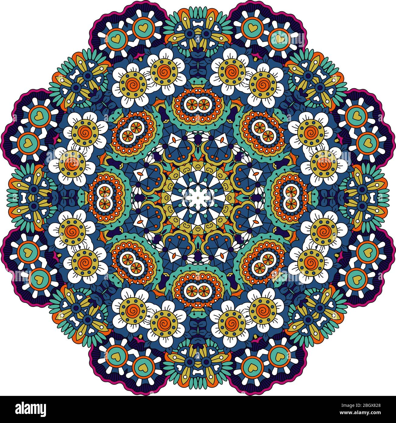 Intricate green floral shapes Cut Out Stock Images & Pictures - Alamy