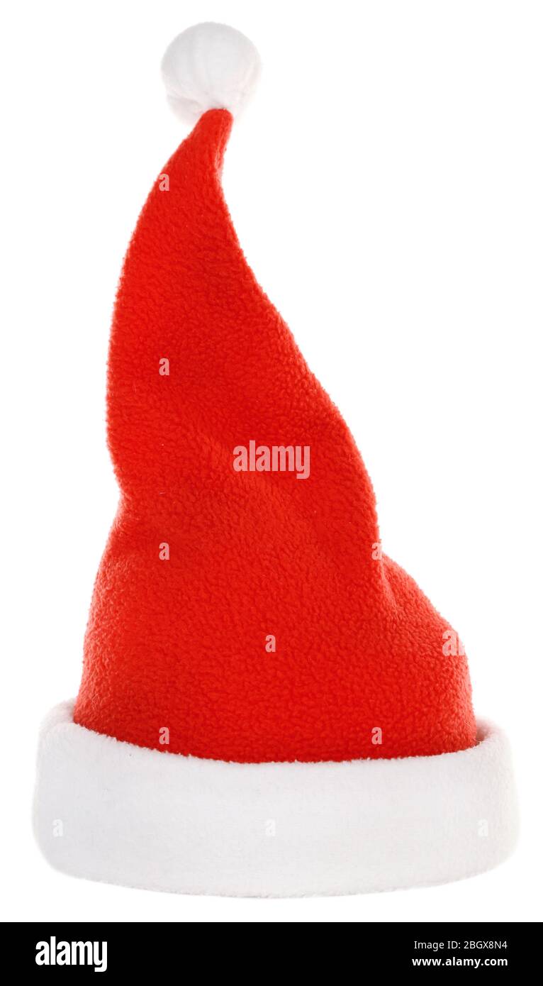 Santa hat isolated on white Stock Photo - Alamy