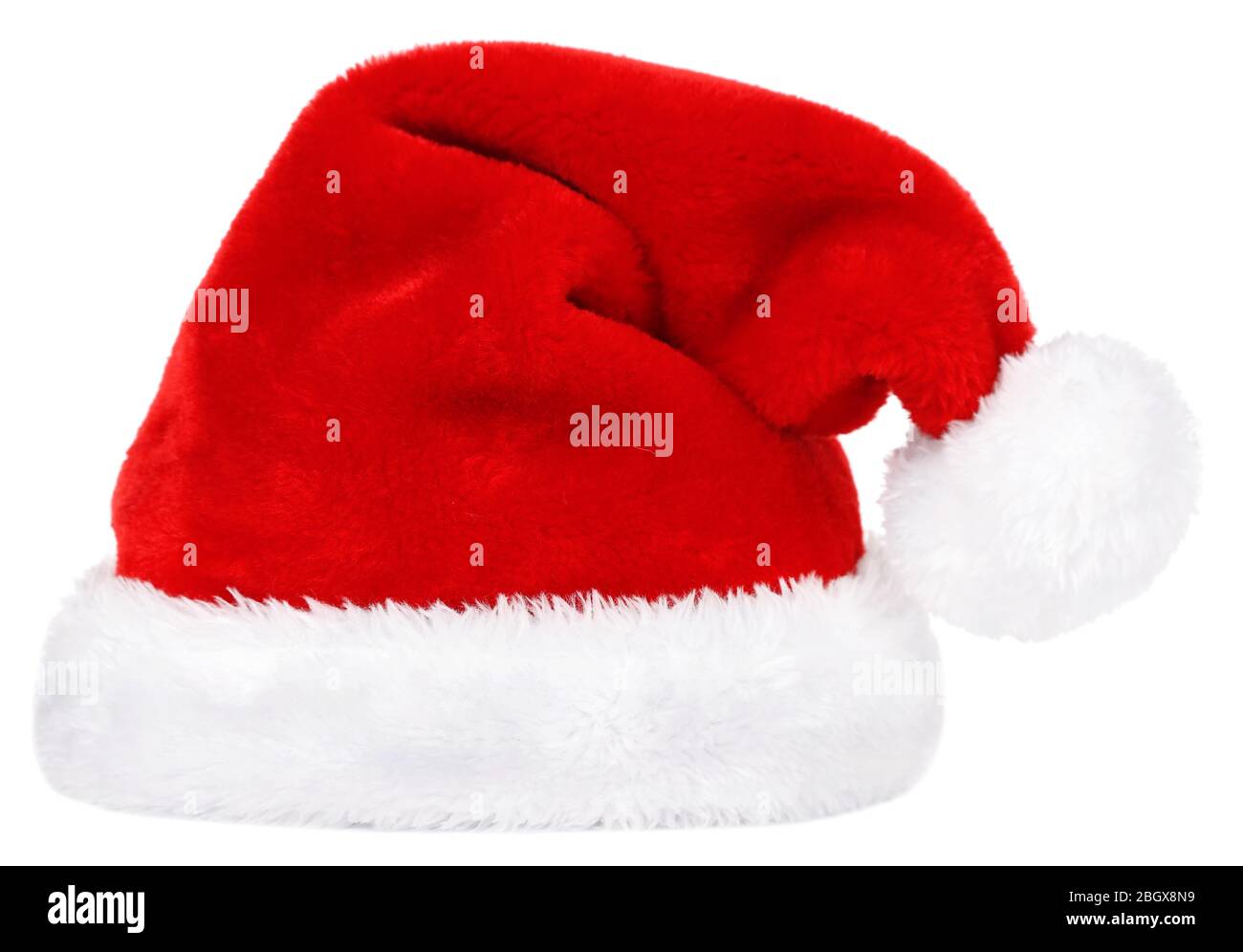 Santa hat isolated on white Stock Photo - Alamy