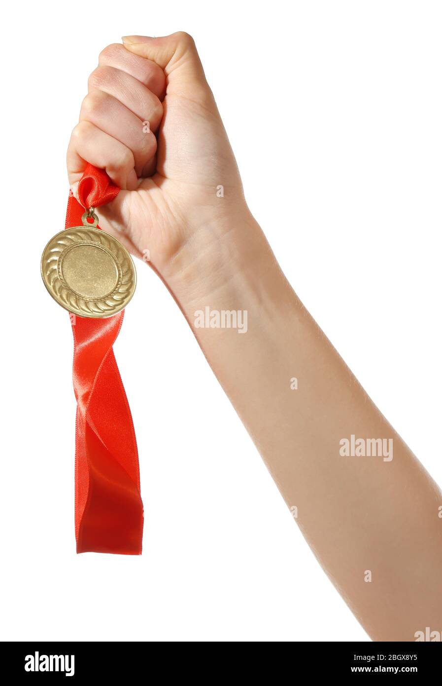 Woman hand gold medal hi-res stock photography and images - Alamy