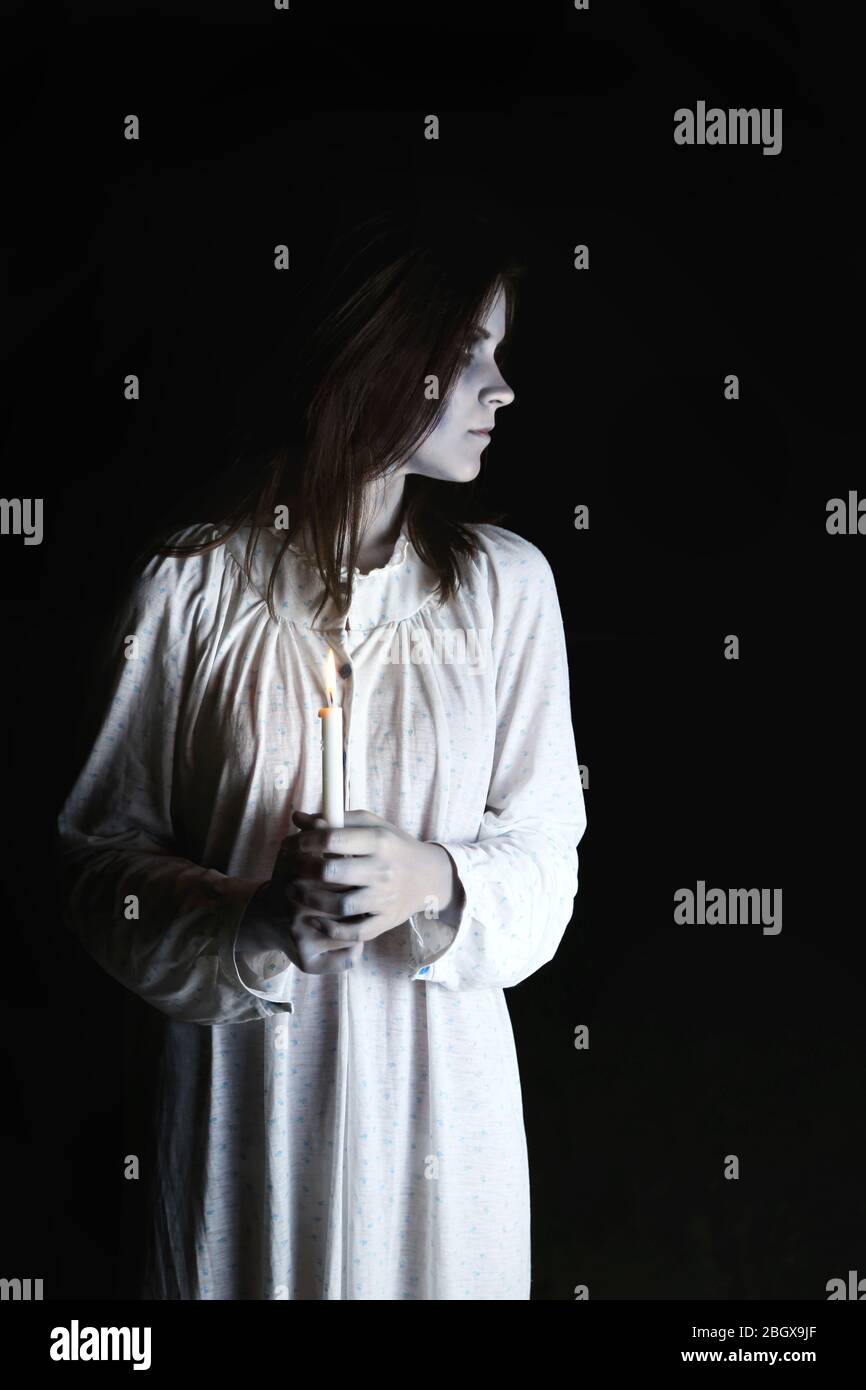 Horror Scene of with scary woman Stock Photo - Alamy