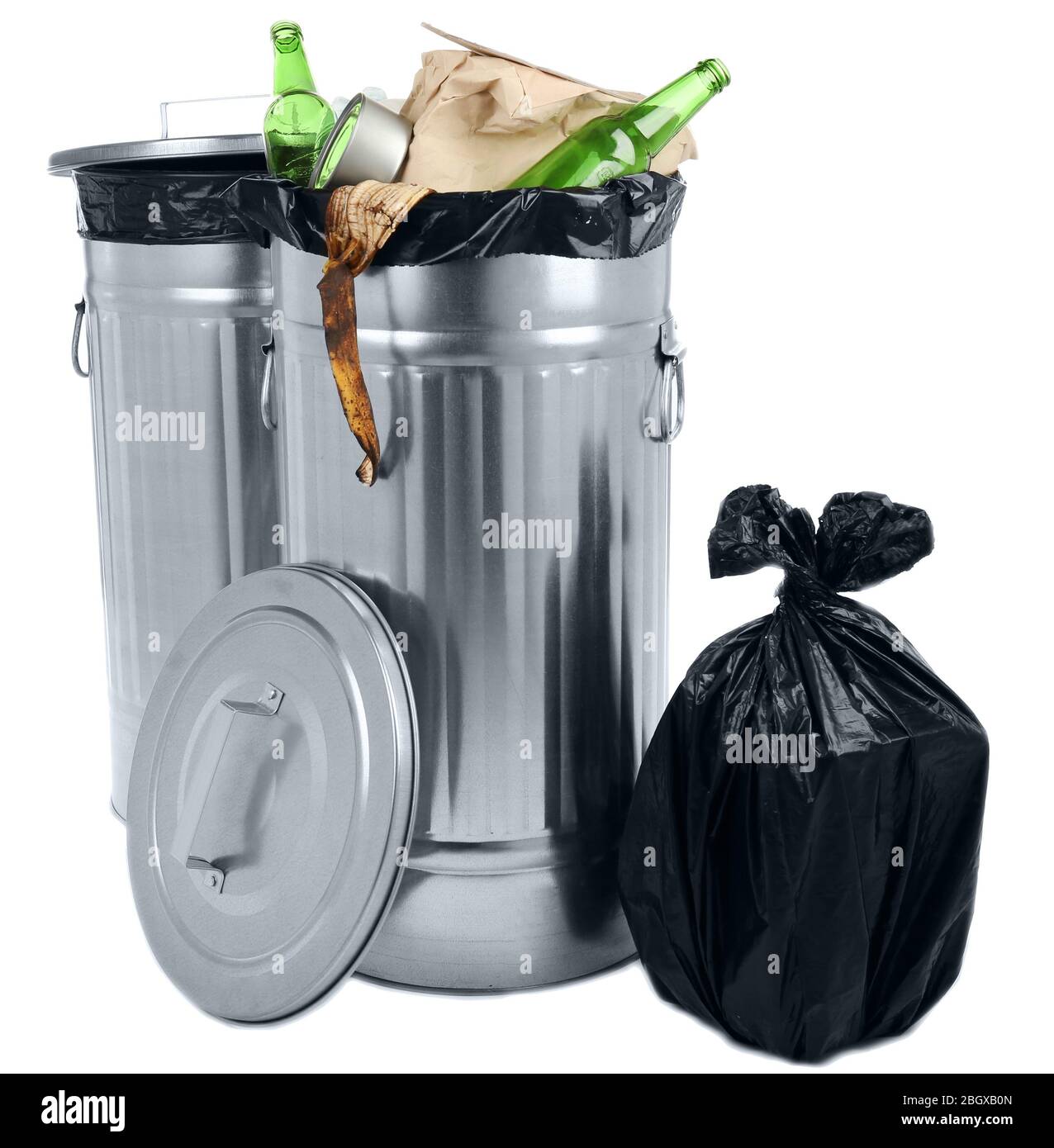 Domestic recycling bin bins Cut Out Stock Images & Pictures - Alamy