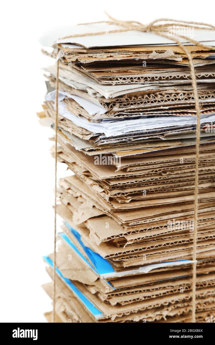 Big stack of papers, isolated on white Stock Photo - Alamy