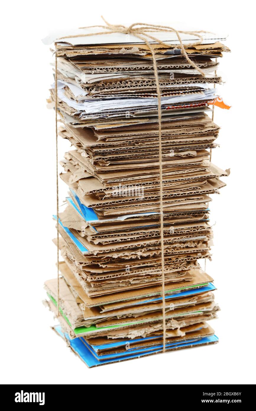 Big stack of papers, isolated on white Stock Photo - Alamy