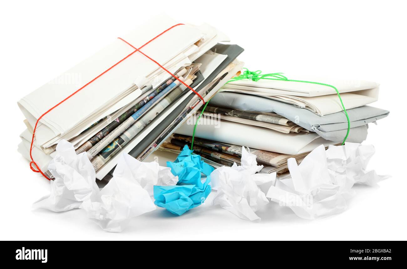 Big stack of papers, isolated on white Stock Photo - Alamy