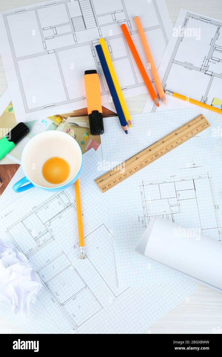 Workplace interior designer Stock Photo - Alamy