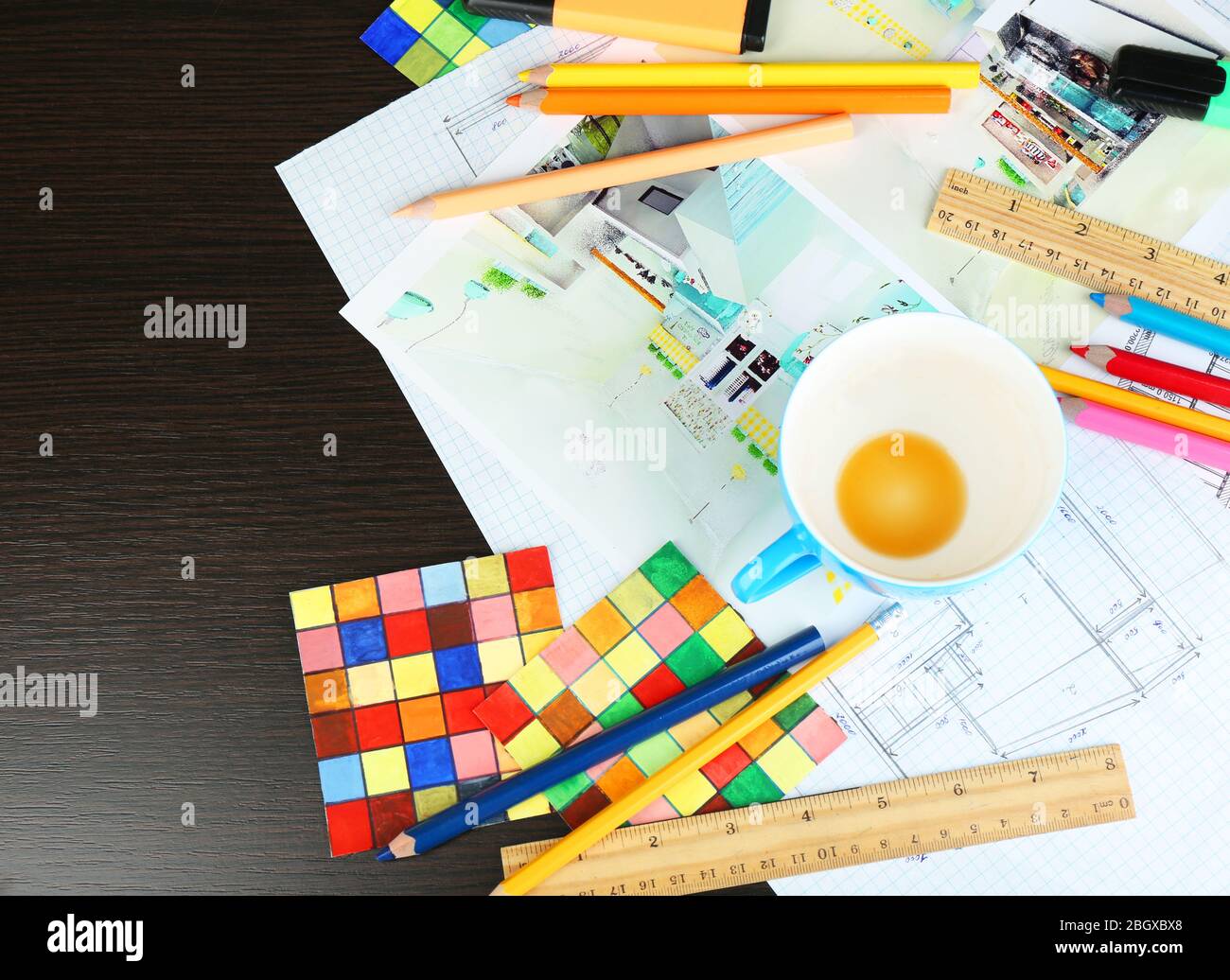 Workplace interior designer Stock Photo - Alamy