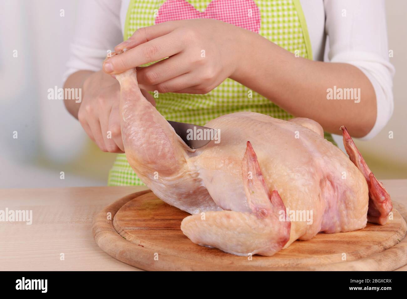 Woman chicken roast eat hi-res stock photography and images - Alamy