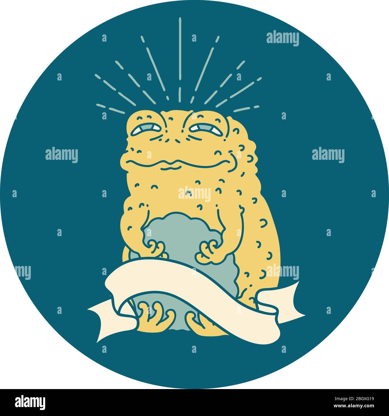 icon of a tattoo style toad character Stock Vector Image & Art - Alamy