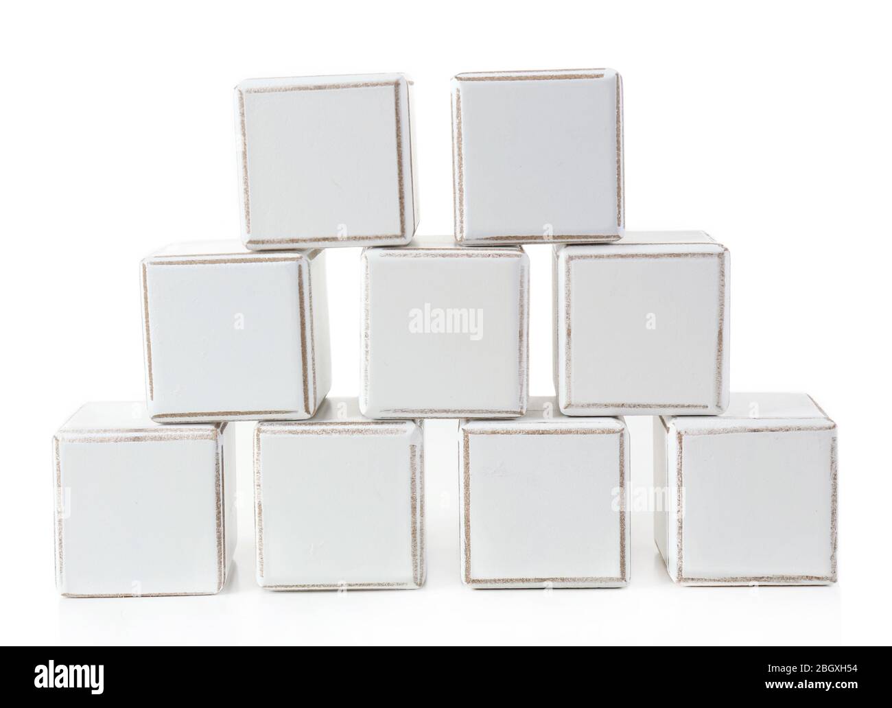 Educational cubes, isolated on white Stock Photo - Alamy