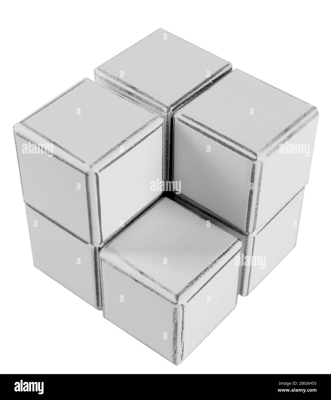 Educational cubes, isolated on white Stock Photo - Alamy