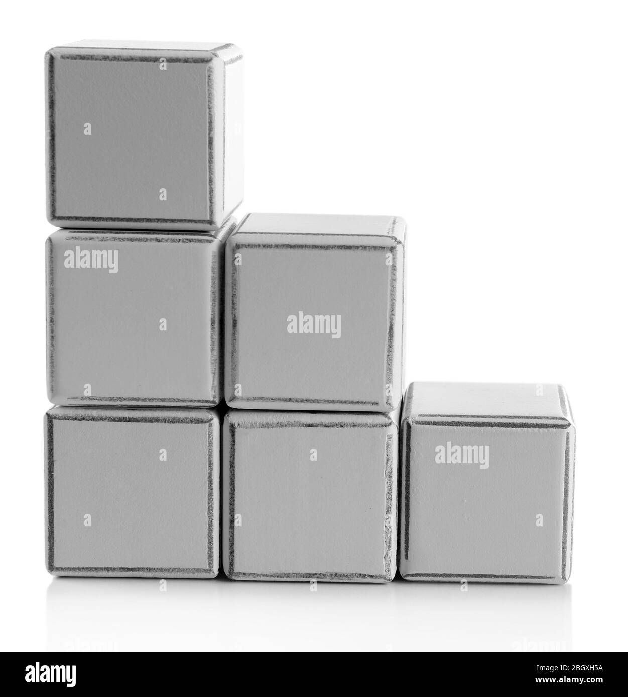 Educational cubes, isolated on white Stock Photo - Alamy